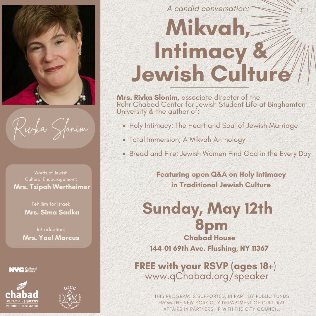 Mikvah & Intimacy in the Light of Chassidus – Chabad on Campus | Queens